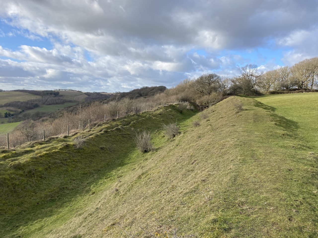 Hippenscombe Bottom and Fosbury Camp » Two Dogs and an Awning