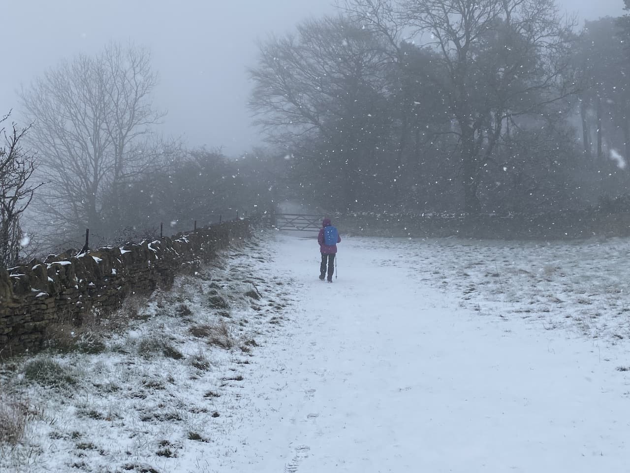Bredon Hill in the Snow » Two Dogs and an Awning
